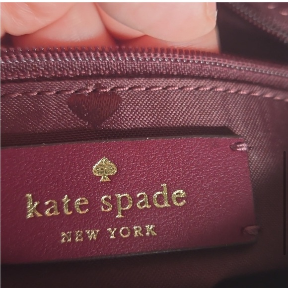 kate spade | Bags | Kate Spade Frosted Deep Berry Floral Tinsel ...